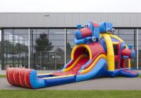 China Childrens Train Inflatable Combo Bouncers , Durable PVC Meteria for sale