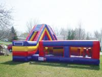 China Ultimate Survivor Inflatable Floating Obstacle Course With Cliff Slide For Team Building for sale