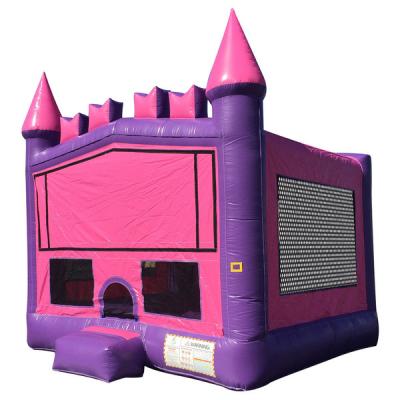 China Pink 13 Foot Pricess Inflatable Bouncer Kids Inflatable Trampolines for sale