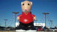 China 0.55mm Waterproof Inflatable Cartoon Characters With Logo Printing for sale