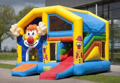 China Jumper Clown Combos Commercial With Roof / Inflatable Bouncer Castle For Party for sale