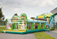 China Safety Jungle World Commercial Inflatable Slide With Obstacle Course for sale