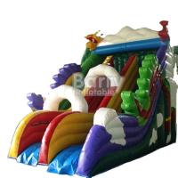 China PVC Tarpaulin Rainbow Commercial Inflatable Water Slides For Kids for sale
