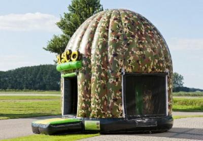 China Customized Disco Bouncer House Army,Inflatable Dome Bouncy Combo For Kids for sale