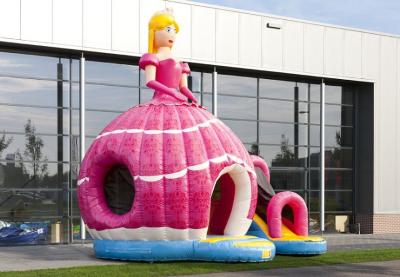 China Amazing Princess Inflatable Bouncer PVC Material Red Printing Inflatable Bouncy Castle for sale