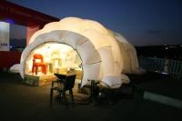 China Pneumatic Gallery Inflatable Tent Comercial Lighting Inflatable Garden Tent For Event for sale