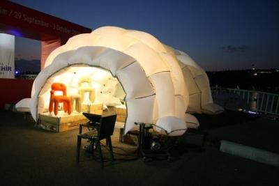 China Pneumatic Gallery Inflatable Tent Comercial Lighting Inflatable Garden Tent For Event for sale