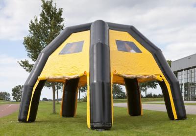 China Water Proof Black / Yellow Inflatable Spider Tent For Advertise , 6.8*6.8*4.8m for sale