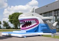 China EN14960 Snappy Shark Jumping Castle Inflate Combo Commercial Grade for sale