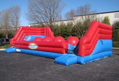 China Sphere Wipeout Big Baller Inflatable Interactive Games Brige Walk For Playground for sale
