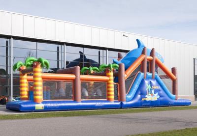 China Waterproof Adventure Run Inflatable Obstcale Course 17.5*3.8*5m for sale