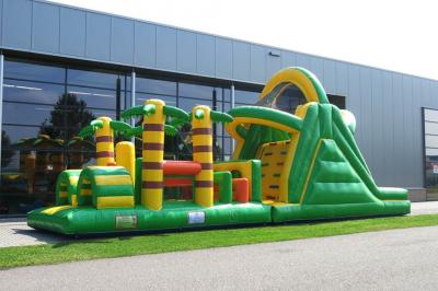 China Plato PVC Green Rent Inflatable Obstacle Course Backyard Inflatable Outdoor Play Equipment for sale