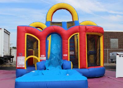China Safety Aqua Blaster Inflatable Combo Slide With Obstacle Course For Playing for sale