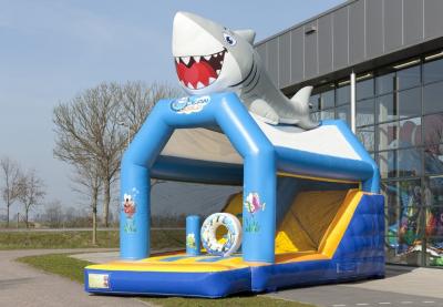 China Seaworld Combo Jumper Rentals Inflatables Bounce House Blue 0.55mm PVC for sale