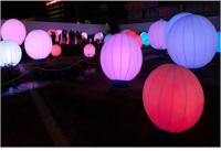 China Event Inflatable Advertising Products , Led Lighted Colorful Inflatable Ground Ball for sale