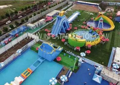 China Outdoor Amusement Inflatable Water Park With Giant Swimming Slide for sale