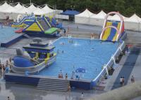 China Summer Water Slide Amusement Park Above Ground Metal Pool Playground Equipment Use for sale