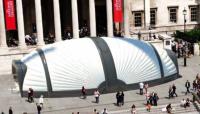China Large Beetle White Inflatable Structure Building With Brand Printing For Event for sale