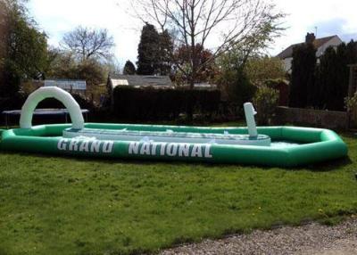 China Grand National Children / Adult Inflatable Interactive Games With Enclosed Race Track for sale