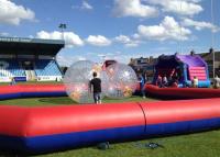 China 40ft Giant Red Mobile Zorb Ball Race Track Printing Customize for sale