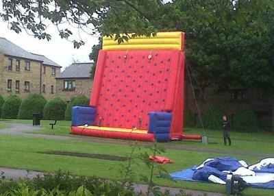 China Safety Sports Inflatable Rock Climbing Wall Rentals On The Land With PVC Material for sale