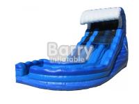 China Commercial Blue Curve Wave Inflatable Water Slides For Children for sale