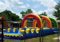 China Summer Giant Rainbow Double Lane  Arch Garden Water Slides for sale
