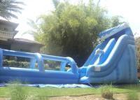 China 21FT Tall Outdoor Inflatable Slide And 32ft Long  Inflatable / Wave With Pool for sale