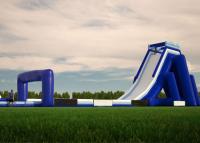 China Waterproof Commercial Water Slides , Long Giant Inflatable Slide With Logo Printing for sale