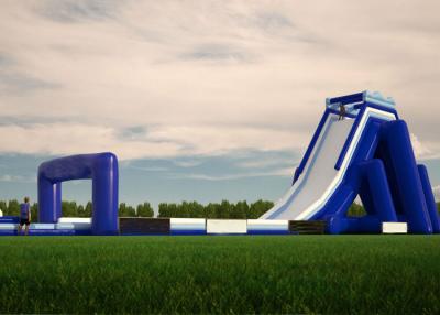 China Waterproof Commercial Water Slides , Long Giant Inflatable Slide With Logo Printing for sale