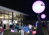 China Night Inflatable Advertising Products , Purple Inflatable LED Balloon Light For Display for sale