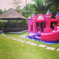 China Pink Princess Inflatable Bouncy Castle , inflatable jumping castles For Girl's Party for sale