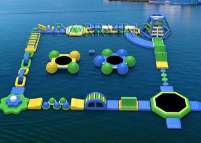 China Waterproof Tarpaulin Inflatable Floating Water Park Equipment For Rental / Festival Activity for sale