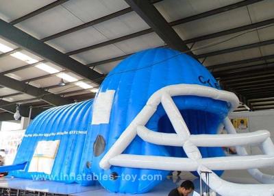 China Large Blue Black American Raiders Inflatable Football Helmet Tunnel for sale