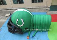 China Customized Inflatable Sports Games , Inflatable football helmet with tunnel for sale