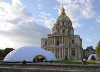 China Led Light Inflatable Exhition Tent At Night , Permanent Tent With Door For Big Event for sale