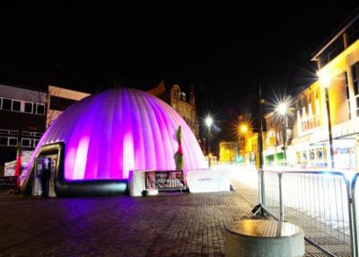 China Purple led Light Or customized Inflatable Tent , Crazy Giant Party Tent for sale