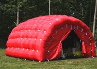 China Red outdoor tent , Giant Garge Inflatable Tent For Car With PVC Material for sale