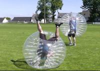China Outdoor Inflatable Toys Big Size Half Color Adult Bumper Ball Inflatable Soccer Bubble Ball for sale