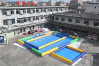 China Family Inflatable Portable Water Pool 0.9mm Yellow Blue Green Color for sale