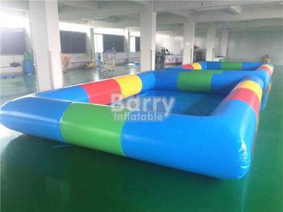 China Light Blue Color Portable Water Pool With Inflatable Toys 4x6m for sale