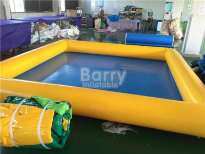 China Yellow And Blue Color Blow Up Portable Water Pool 65cm Height for sale