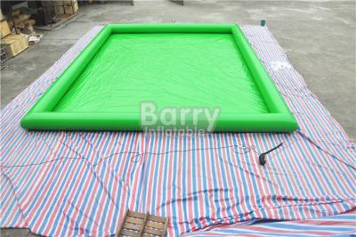 China Airtight Green 0.9mm PVC Inflatable Water Pool For Adult EN14960 for sale