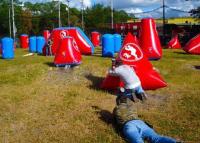China Inflatable PVC Bunkers Paintball For Adult And Kids , Paintball Tank Paintball Fields for sale