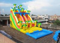 China Jungle Inflatable Water Slide With Pool , Commercial Inflatable Water Slide For Playground for sale