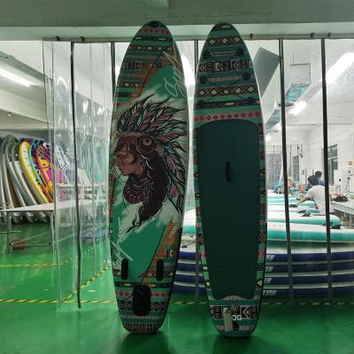 China Drop Stitch Customized Inflatable Sup Board Blow Up Paddle Board For Yoga Race for sale