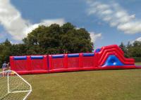 China Outdoor Games 0.55mm PVC Red Giant Assault Courses Inflatable Bouncy Obstacle Course for sale
