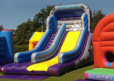 China Safety Logo Printing Commercial Inflatable Slide With Climbing Stairs for sale