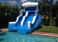 China Cuatom Made Size Wave Commercial Inflatable Slide for Mrtal frame Swimming pool for sale