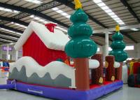 China Merry Christmas New Inflatable Santa Claus Bouncer House For Kids Playground for sale